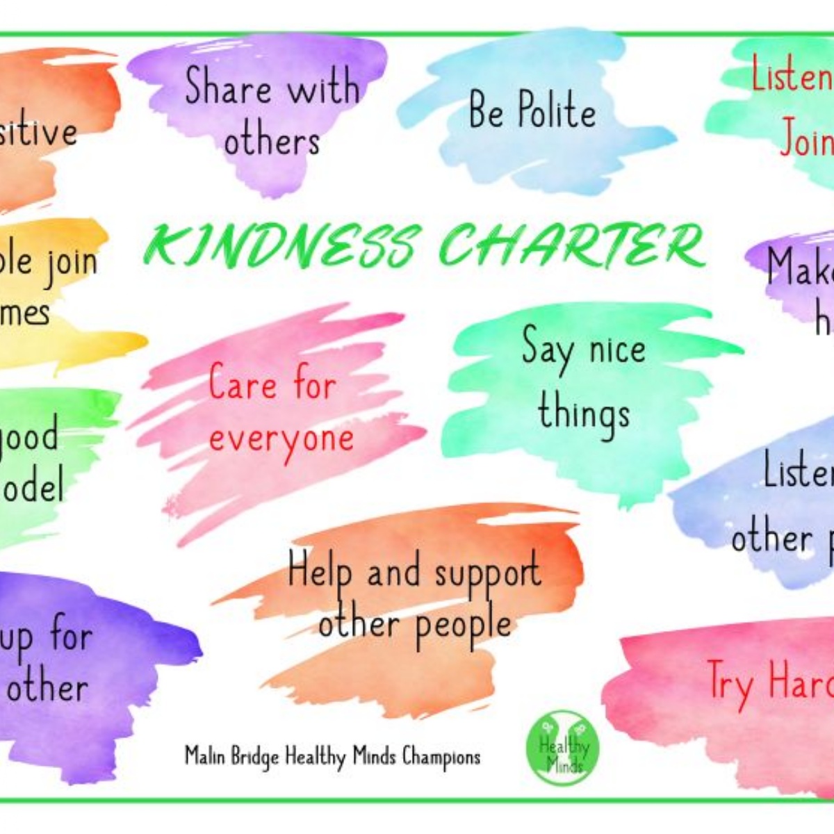 Malin Bridge Primary School - Healthy Minds Champions Spreading Kindness